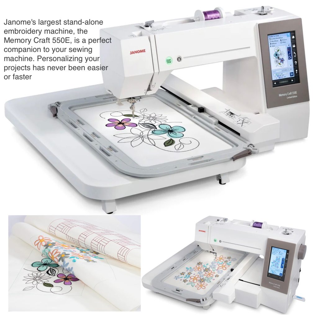 Janome MC550E: LARGE FIELD EMBROIDERY MACHINE
