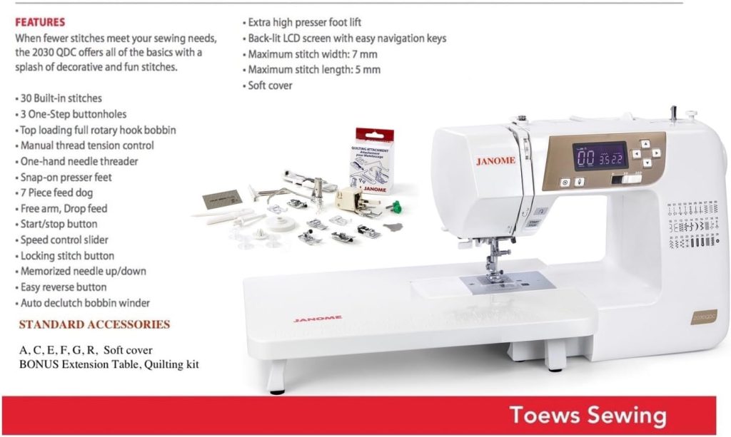 Janome 2030QDC: The Best Sewing Machine For Beginners